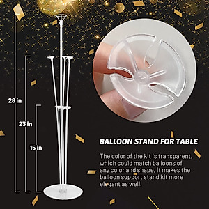 JOYYPOP 7 Sets Balloon Stand Kit, Balloon Sticks with Base Party Supplies Birthday Graduation Party Decorations Wedding