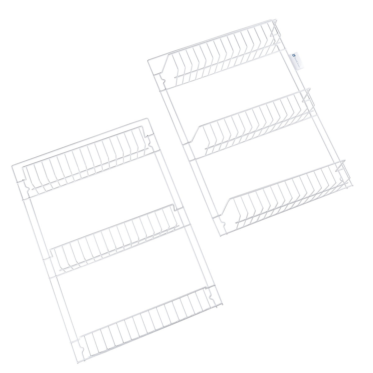 Lavish Home (White) 6-Tier Adjustable Pantry Shelves and Door Rack for Home Organization and Storage, (L) 19” x (W) 5” x (H) 56-64"
