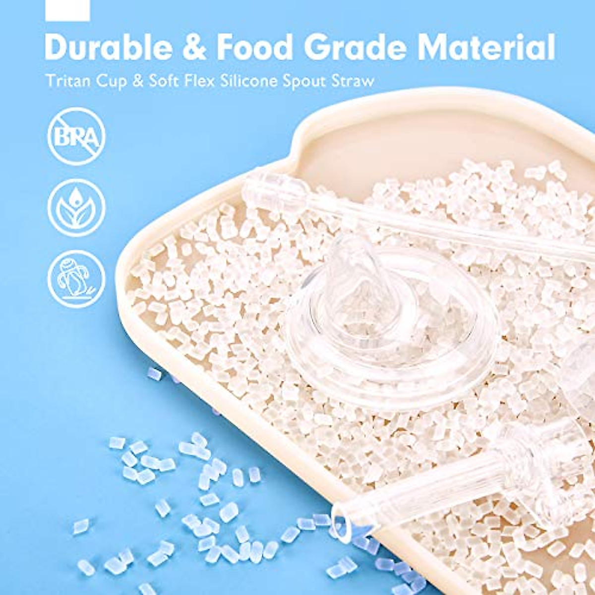 Sippy Cups for Baby 6+ Months Unicorns Sippy Cup for 1+ Year Old - 2 in 1 Spout & Straw Baby Sippy Cups 6-12 months Toddler No Spill Transition Weighted Straw Sippy Cup - 8 oz. (1 Cup with 2 Nipples)