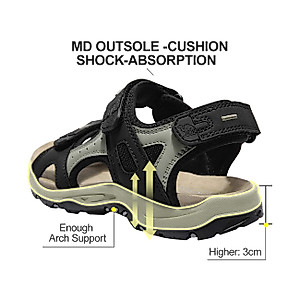 CAMEL CROWN Comfortable Hiking Sandals for Women Waterproof Sport Sandals for Walking Beach Water with Arch Support