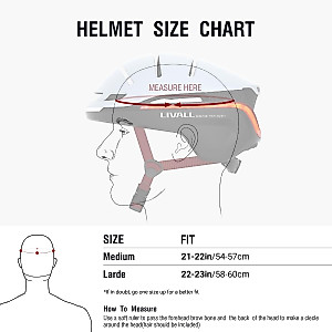 LIVALL EVO21 Smart Bike Helmet with Light, Smart Helmet with Wide-Angle Light | Turn Signals | Brake Warning Light | Fall Detection, Bike Helmets for Men Women, Bicycle Helmet for Urban Commuter