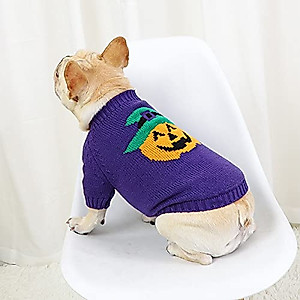 Sweaters Dog Winter Warm Clothes - Halloween Dog Sweater Soft Comfortable Pet Clothes Holiday Party for Cat and Puppy