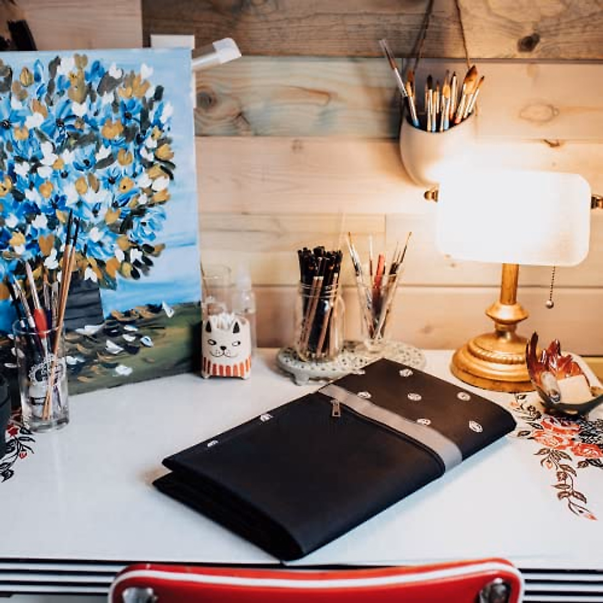 Art Tote 24 x 36, Large Capacity Portfolio Bag, Lightweight Art Bag for Students and Professionals, Scribble Dot, by Steel Mill & Co