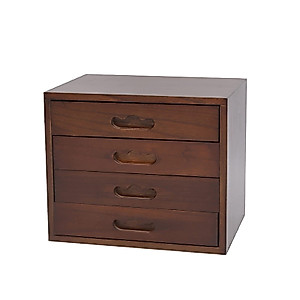 BIZOLE Flat File Cabinet Storage, Desktop Drawer Cabinet - Wooden Desktop Storage Box with Lockable Drawers, Office Supplies A4/Receipt File Organizer, Flat File Cabinet (Size : A)