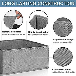 Criusia Drawer Organizer Clothes, 8 Pack Underwear Drawer Organizer, Foldable Closet Organizers and Storage Dresser Drawer Dividers for Clothes, Socks, Scarves, Ties (Gray)