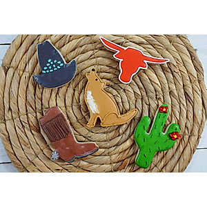 R&M International Southwest Cookie Cutters, Cactus, Coyote, Cowboy Boot, Hat, Longhorn, 5-Piece Set