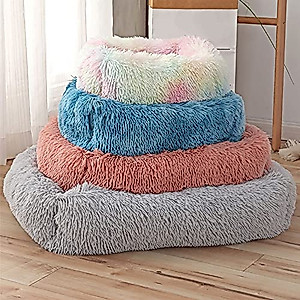 LQUOXH Square Dog Beds Long Plush Pet Beds Cat Mat for Little Medium Large Pets Super Soft Winter Warm Sleeping Mats (Color : LightCoffee, Size : Small)