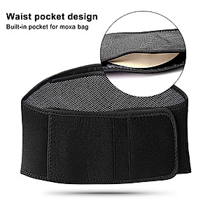 Back Heating Waist Pad, Electric Waist Support Vibration Massage Lower Back Pain Lumbar Spine Cramps Relief-USB Lumbar Heating Pad Warm Therapy Waist Belt Black
