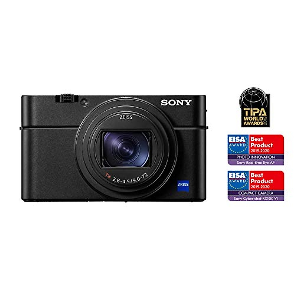 Sony RX100 VI 20.1 MP Premium Compact Digital Camera w/ 1-inch sensor, 24-200mm ZEISS zoom lens and pop-up OLED EVF