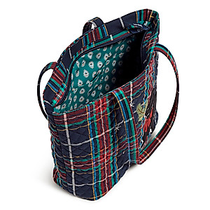 Vera Bradley Women's Cotton Small Vera Tote Bag, Scottie Dog - Recycled Cotton, One Size