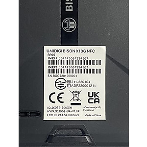 UMIDIGI Bison X10G Rugged Smartphone, NFC, T-Mobile, 4+64G, Rugged Cell Phone Unlocked, IP68/IP69K Waterproof, Android 11, 6.53" FHD Screen, 6150mAh Battery, 4G Dual SIM