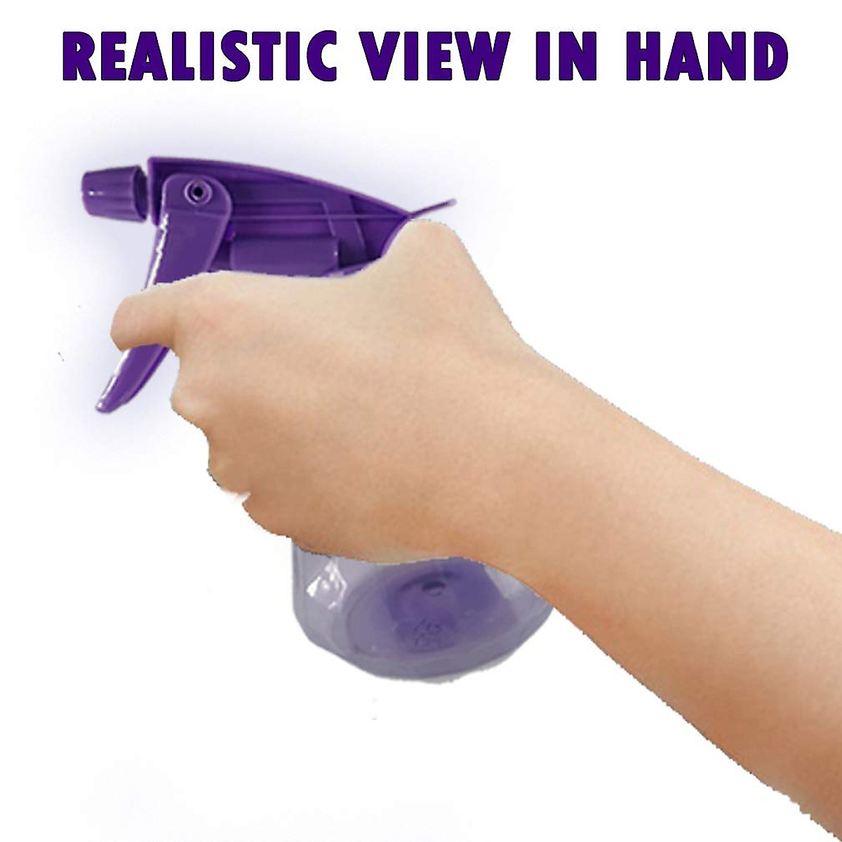 EZPRO USA Empty Plastic Spray Bottles 8 oz, Water Spray Bottle, Plant Mister, Adjustable Nozzle Spray for Hair Mist, Clear, Pack of 4