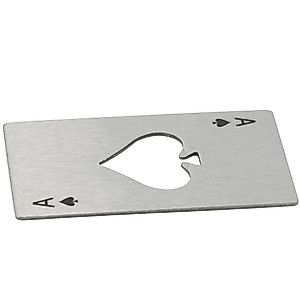 5 Pieces Casino Bottle Opener Stainless Steel Ace Bottle Opener Cards Poker Card Bottle Openers Credit Card Size Beer Bottle Cap Opener for Your Wallet