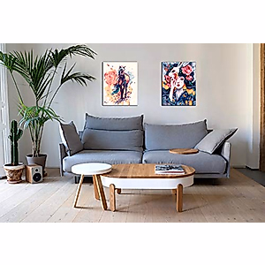 DIY Oil Canvas Painting, Paint by Numbers Kit, 16x20 inch with Brushes and Acrylic Pigment, Frameless, Flower Girl