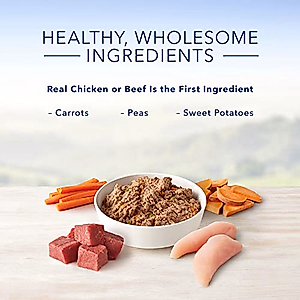 Blue Buffalo Homestyle Recipe Chicken & Beef Pate Wet Dog Food Variety Pack for Adult Dogs, Whole Grain, 12.5 oz. Cans (6 Pack)