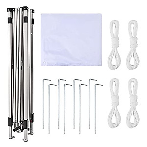 Outmotd 10ft x 10ft Slant Leg pop up Tent with Carrybag, Ground Stakes, Ropes, Outdoor Canopies Instant Party Gazebo