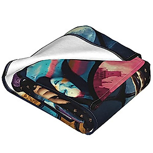 Wednesday Addams Blanket Soft Flannel Fleece Throw, Fluffy Plush Warm and Cozy Lightweight Blanket for Couch, Living Room, Sofa 50"X40"