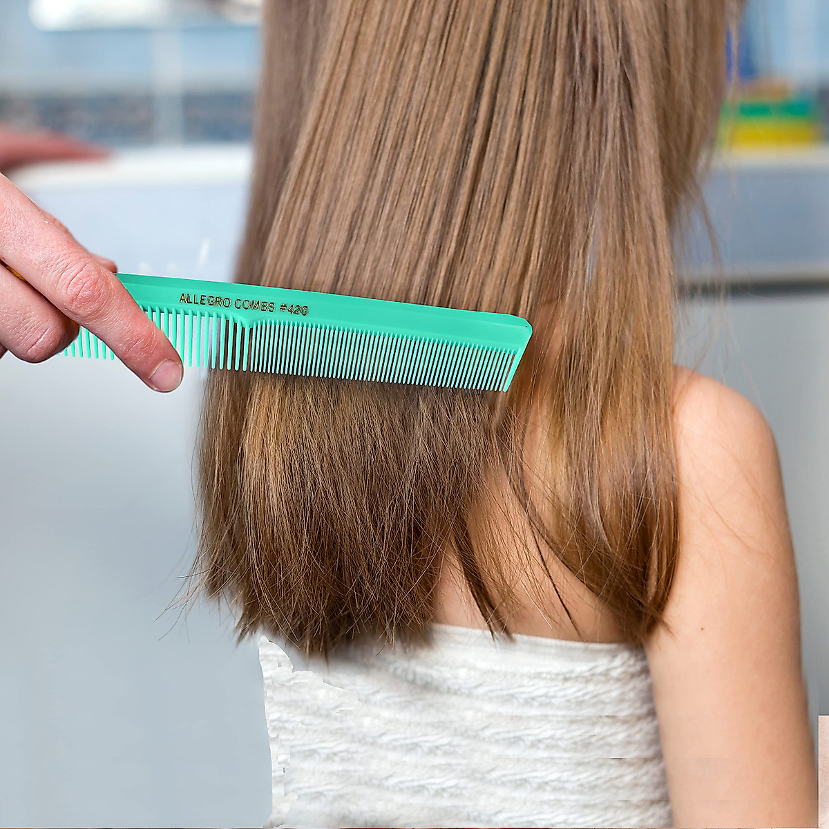 Allegro Combs #420 Hair Combs Barber Comb Beard Comb Combs For Women Mustache Comb Pocket Comb Set 12 Units