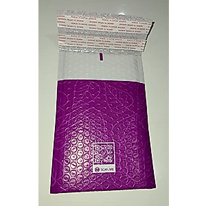 Kipulu™ 100% Biodegradable Bubble Mailers,25pcs Padded Packaging Wrap Envelopes Pouches Eco Friendly no glue, no plastic, Christmas wrapping (6 x 10 purple)