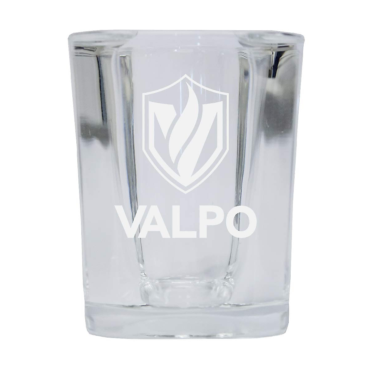 R and R Imports Valparaiso University 2 Ounce Square Shot Glass laser etched logo Design Officially Licensed Collegiate Product