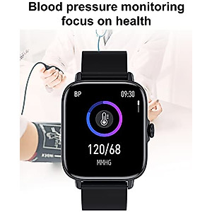Fitness Tracker Heart Rate Monitor Blood Pressure Blood Oxygen Monitor Pedometer Watch Sleep Tracker Waterproof Smart Watch for Android Compatible iPhone Fitness Trackers for Men Women