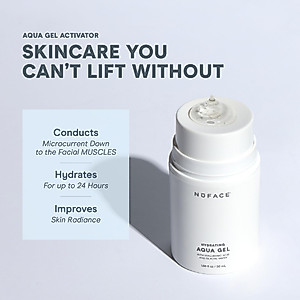 NuFACE Aqua Gel Activator - Microcurrent Conductive Gel & Activator Powered by IonPlex & Hyaluronic Acid to Enhance Results of NuFACE Microcurrent Facial Device - Improves Skin Radiance (1.69 oz)