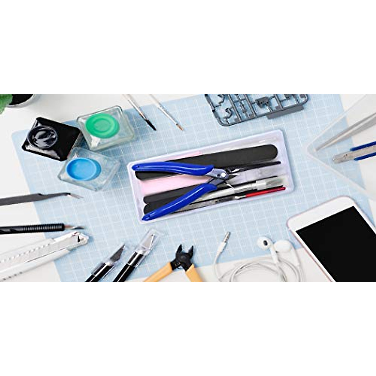 Mandala Crafts Model Tool Kit - Hobby Building Tool Hardware Basic Set with Hobby Clippers Model Tweezers for Plastic Model Car Dollhouse