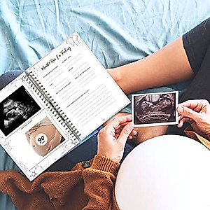 Pregnancy Journal Memory Book with Stickers,Pregnancy Book for Mom to Be Gift,Pregnancy Journals for First Time Moms (A)