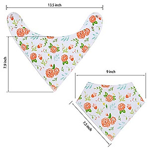 10-Pack Baby Girl Bandana Drool Bibs Gift Set for Drooling Teething by MiiYoung