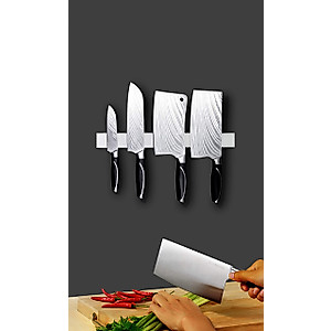 mofa 12 Inch Stainless Steel Magnetic Knife Bar with Multipurpose Use as Knife Holder, Knife Rack, Knife Strip, Kitchen Utensil Holder, Tool Holder, Art Supply Organizer, Home Organizer