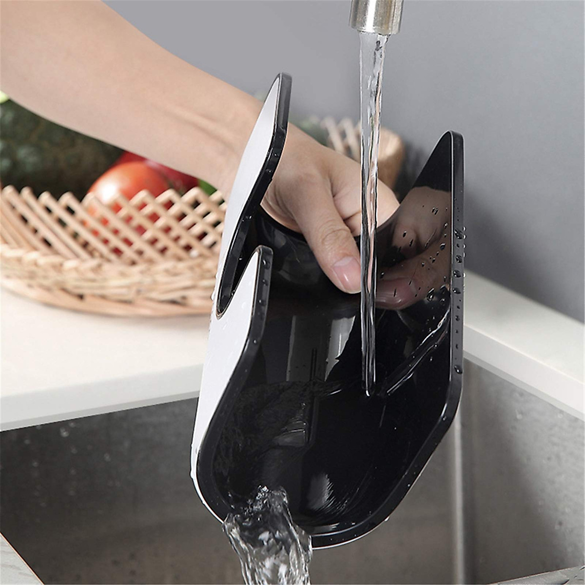 Guanniao Wall Mounted Pot Lid Rack With Four Hooks Self Adhesive Pot Lid Holder Abs Material Pot Lid Organizer