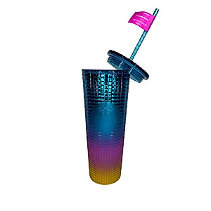 Starbucks Tumbler Tim Singleton Rainbow Grid Gradient Ombre - Venti 24oz - Summer 2023