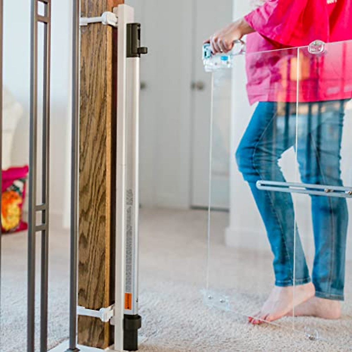 Qdos Universal Stair Mounting Adapter for All Baby Gates | White | Universal Solution for Gate Installation on Banisters and Spindles - No Screws in Banister - Works with All Gates - Easy Installation