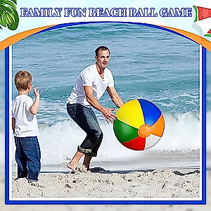 BBTO 72 Pieces Beach Balls Bulk 15.7''/14''/12''/9'' Inflatable Beach Ball Rainbow Blow Up Beach Balls Sport Balls for Adults Summer Pool Toys Water Games Hawaiian Birthday Party Favors