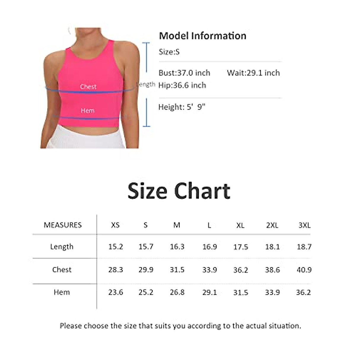 THE GYM PEOPLE Women's Sports Bra Sleeveless Workout Tank Tops Running Yoga Cropped Tops with Removable Padded White
