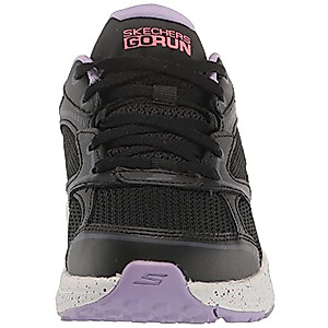 Skechers Women's GO Run CONSISTENT-Vivid Horizon Sneaker, Black/Lavender, 7