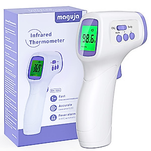 Thermometer for Adults and Kids Forehead Thermometer for Kids Digital Touchless Thermometer Infrared Forehead Thermometer with 3 in 1 LCD Display Fever Alarm and Memory Function