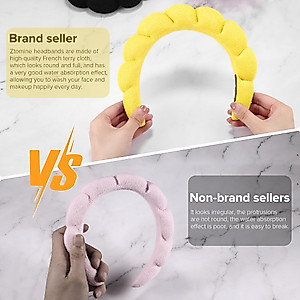 Ztomine Spa Headbands for Washing Face or Facial, Set of 2 Skincare Headbands, Terry Cloth Headband Face Wash Headband Combo Pack - Puffy Makeup Headbands for Face Washing, Mask, Skin Treatment