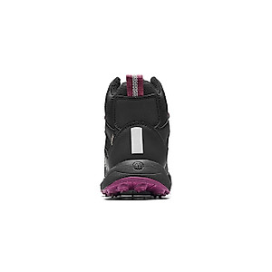 Icebug Womens Pace3 BUGrip GTX Hiking Boot with Carbide Studded Traction Sole, Black/DarkHibiscus, 6.5