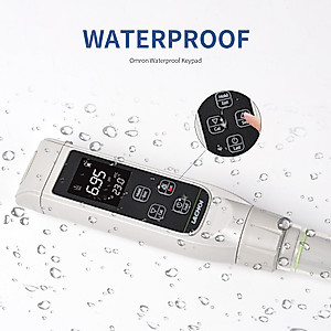 LACHOI pH Meter with ATC Digital PH Tester Pen with Backlight 0.01 High Accuracy Waterproof pH Tester Kit PH Pen Meter Temp/Water Tester for Hydroponics，Aquarium，Pool，Soil