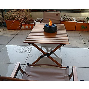 Tabletop Fire Pit Bowl Indoor Outdoor for Smores,Table Top Fire Pit Bowl,Table Top Firepit for Outside Patio, Mini Indoor Fire Pit Ethanol,Portable Tabletop Fireplace, Smokeless (Black (Hexagon))