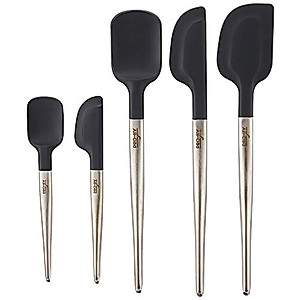 All-Clad Specialty Silicone Kitchen Gadgets 5 Piece Set, Spatulas Kitchen Tools, Kitchen Hacks Black