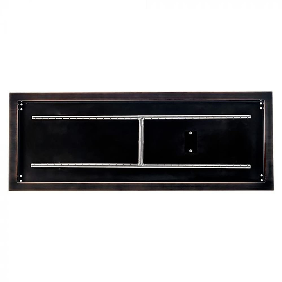 American Fireglass 48 x 14 Rectangular Oil Rubbed Bronze (OB-AFPPKIT-N-48) Stainless Steel Drop-in Pan with Spark Ignition Kit (Natural Gas)