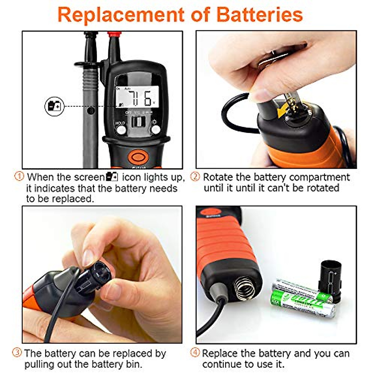 AOPUTTRIVER AP-38B Continuity Tester Digital Pen Multimeter, Voltmeter, 60M Ohm Resistance Tester with 2000 Counts for Measuring Voltmeter Resistance Diode Tester with Data Hold,Backlight…