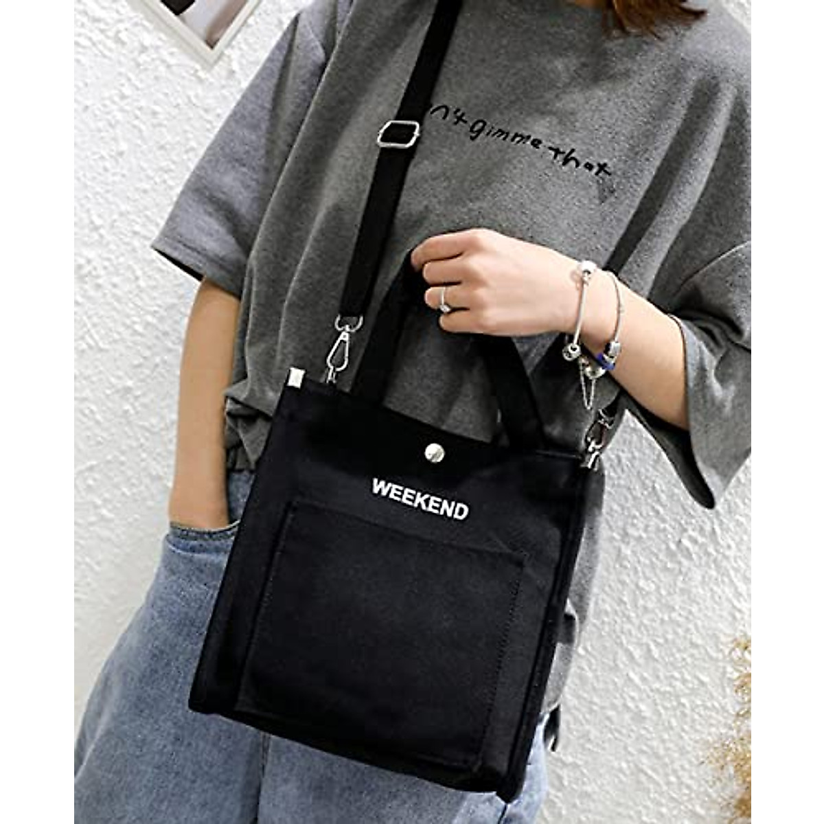 Womens Canvas Tote Bag Hobo Handbag Casual Shoulder Crossbady Purse Satchel Shopping Bag