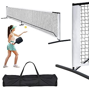 F2C Portable 22FT Pickleball Net Set for Driveway, Regulation Size Pickleball Net,Portable Pickle Ball Game Net System with Metal Frame & Carrying Bag, Outdoor Indoor Home Backyard Street