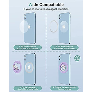 Magnetic Phone Grip (MagGo) Removable Phone Holder Stand Adjustable Finger Ring Grip Compatible with Magsafe iPhone13 13pro 13mini iPhone 12,12Pro/12Pro Max/12Mini/ iPhone 14 14Pro Max