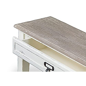 Baxton Studio Dauphine Traditional French 1-Drawer Accent Console Table, White