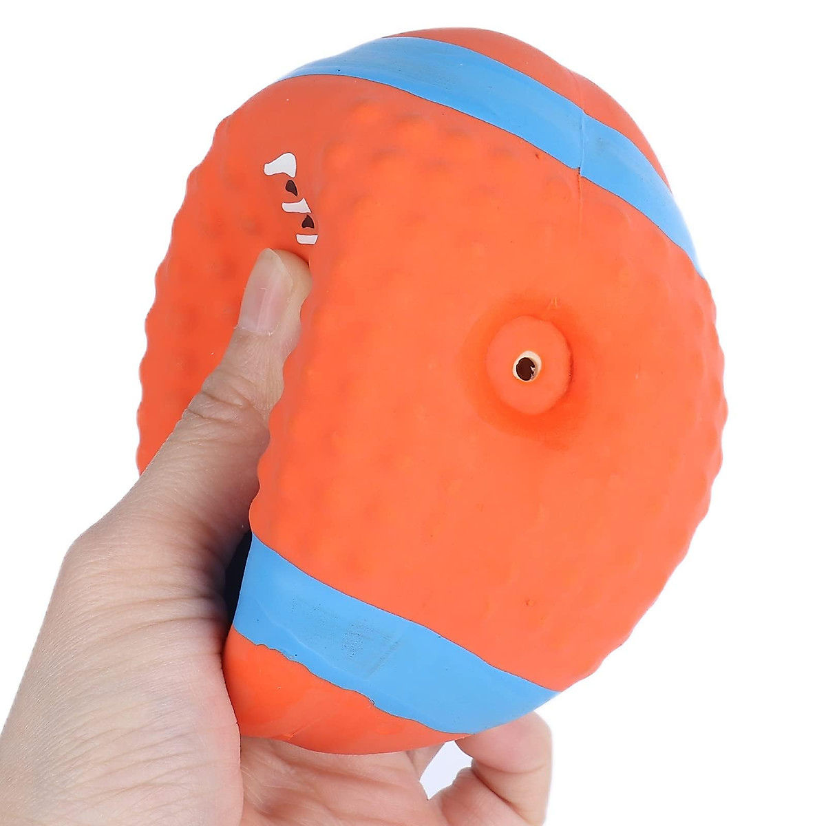 Dog Chew Toys, Squeaky Latex Dog Toy Balls Football Rugby Fetch Dog Interactive Toy with Crinkle Pape for Small Medium and Large Dogs