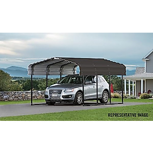 Arrow CPHC102407 Heavy Duty Galvanized Steel Metal Multi-Use Shelter, Shade, Carport, 10' x 24' x 7'